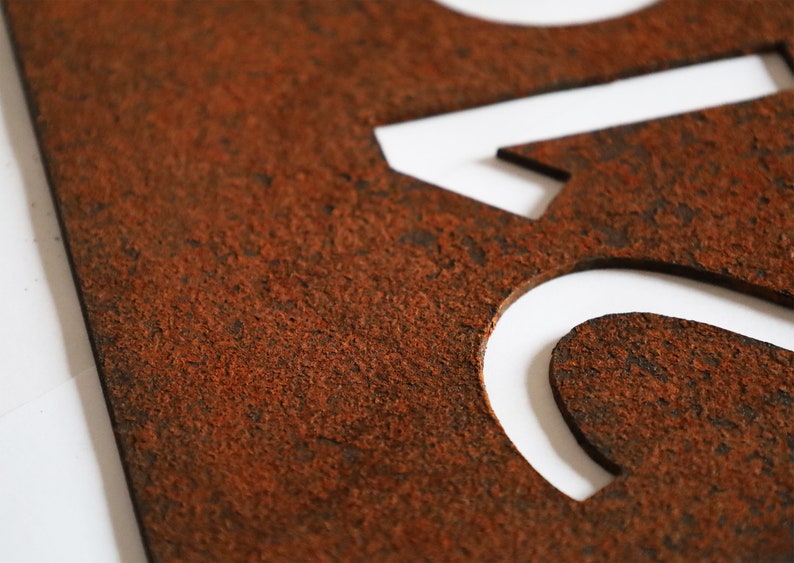 Rusted Steel House Number Metal House Number Rusted Building - Etsy