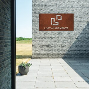 Corten Steel Logo Signboard, Rusted Metal Logo Board, Custom Logo ...