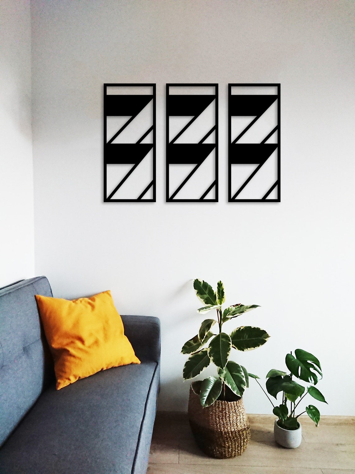 Triptych Metal Wall Art Panel 3 Piece Metal Wall Art - Etsy