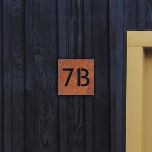 Rusted Steel House Number, Metal House Number, Rusted Building Number ...