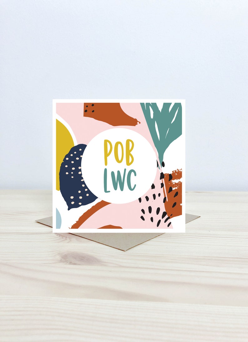 Cerdyn 'pob Lwc' / Welsh 'good Luck' Greeting - Etsy