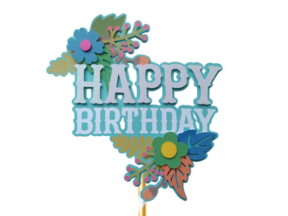 CAKE TOPPER Flower Cake Topper Red Birthday Cake Topper - Etsy