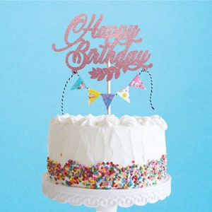 CAKE TOPPER -tiny Flag Cake Topper, Birthday Cake Topper, Personalized ...