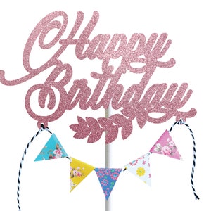 CAKE TOPPER -tiny Flag Cake Topper, Birthday Cake Topper, Personalized ...