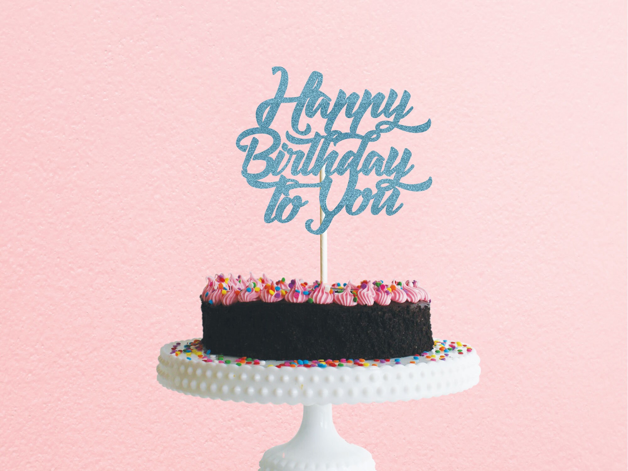 CAKE TOPPER Happy Birthday Cake Topper Happy Birthday - Etsy