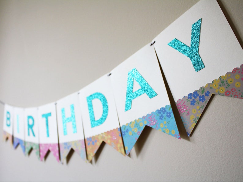 BANNER - Happy Birthday Bunting, Wall Decor, Birthday Banner, Birthday ...