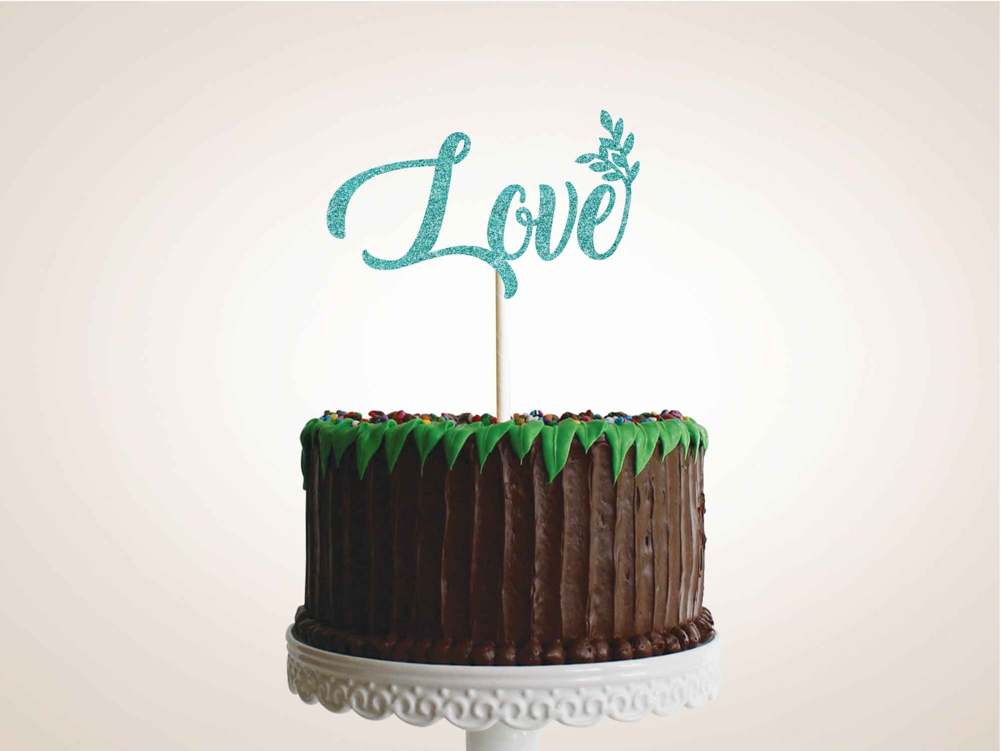 CAKE TOPPER - LOVE, Cake Topper, Love, Birthday Cake Topper ...