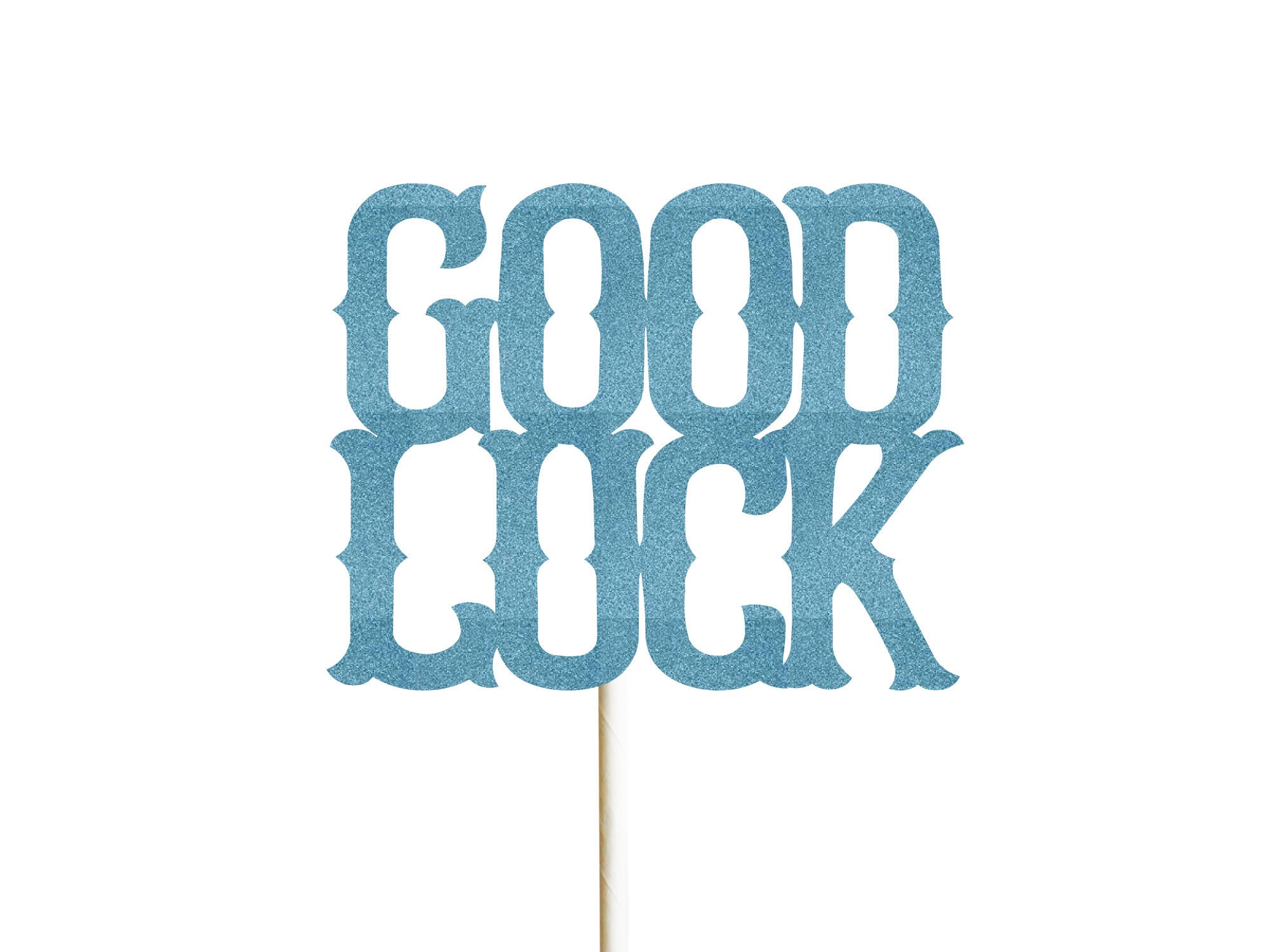 CAKE TOPPER - Good Luck, Cake Topper, Personalized Cake Topper, Custom ...