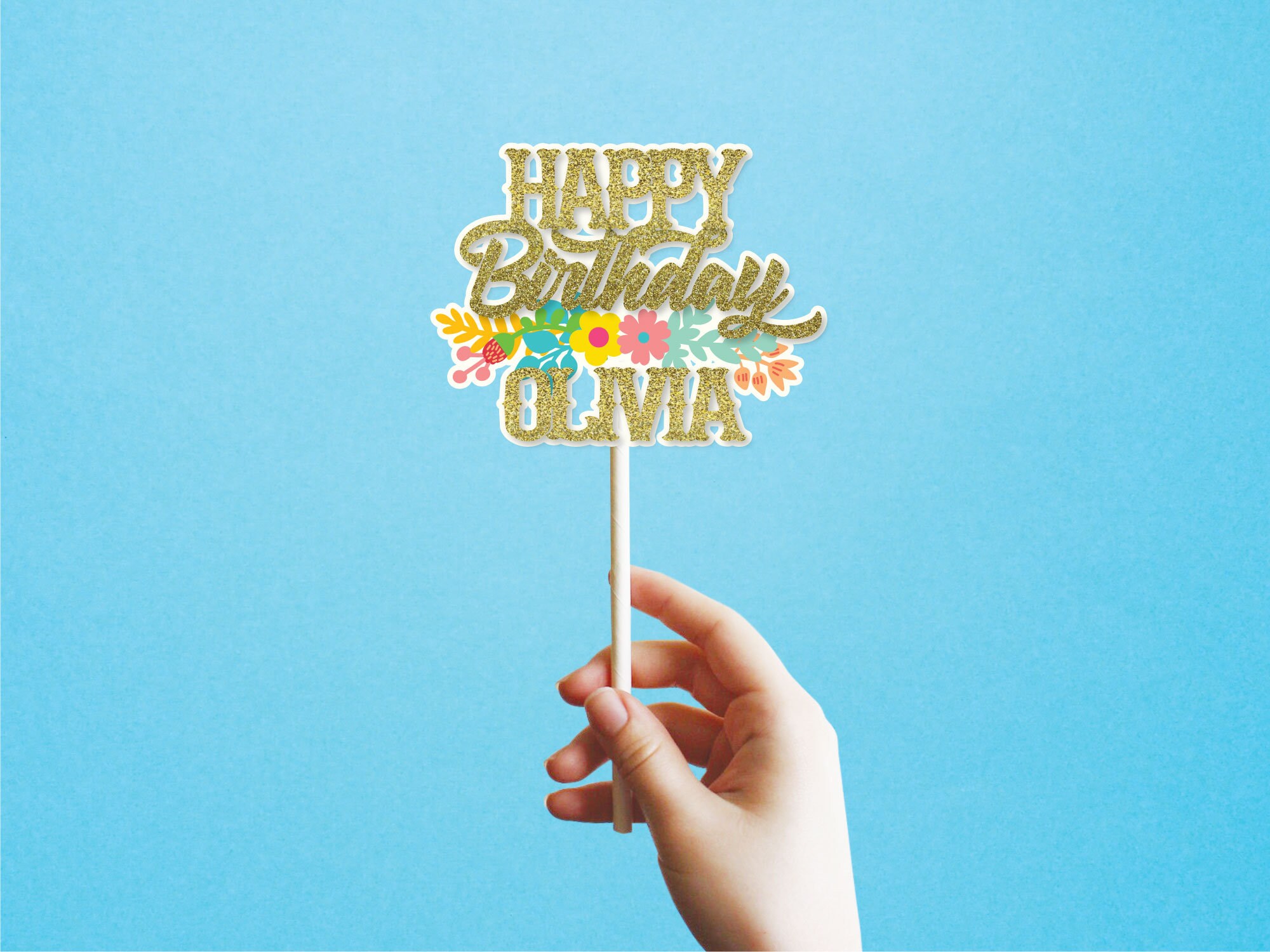 Cake Topper Happy Birthday Cake Topper With Name Birthday Birthday