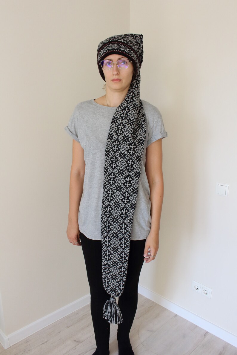 Super Long Stocking Cap Long Tail for Adult scarf Hat - Etsy