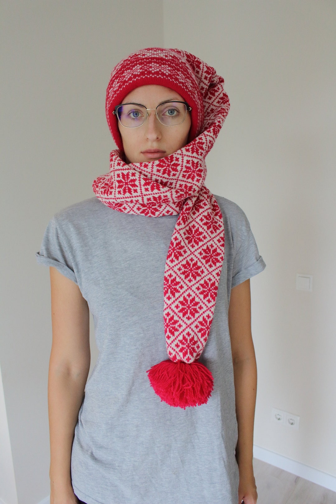 Super Long Stocking Cap, Long Tail for Adult scarf Hat - Etsy