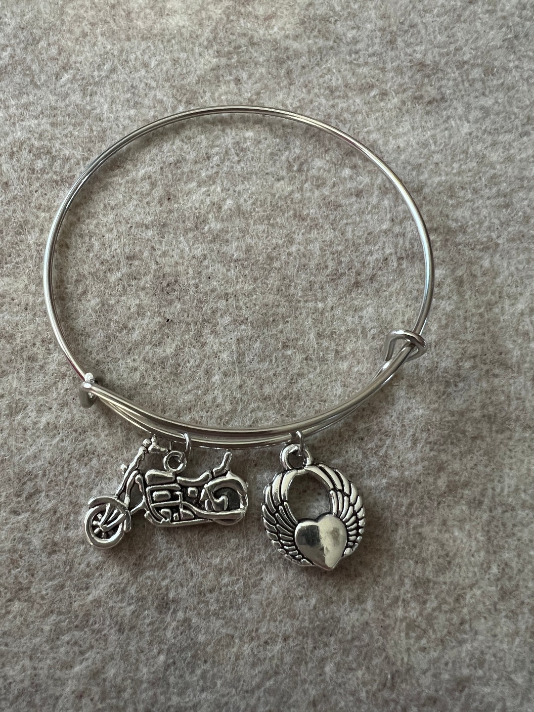 Silver Bangles With Charms - Etsy