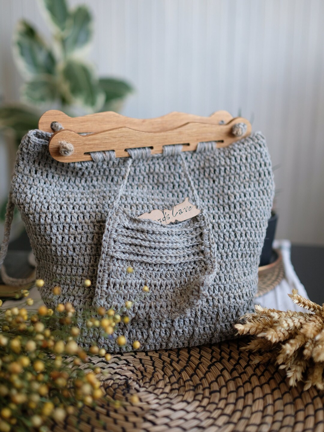 Viking Birka Shoulder Bag With Wooden Handles - Etsy