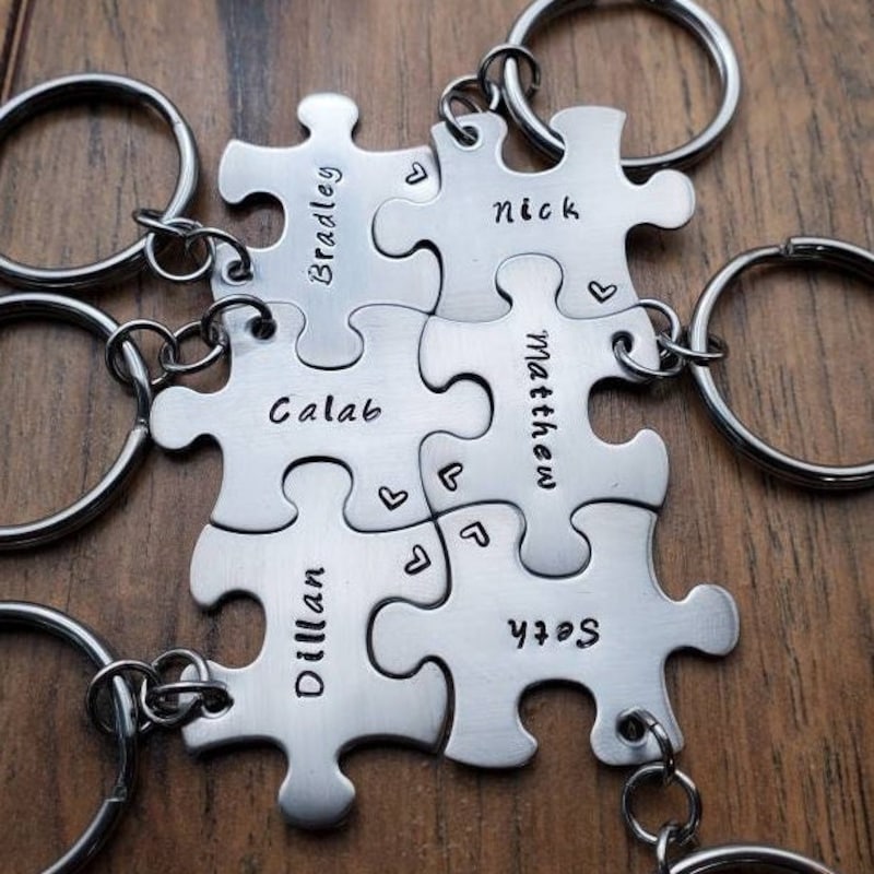 Puzzle Keychain - Etsy