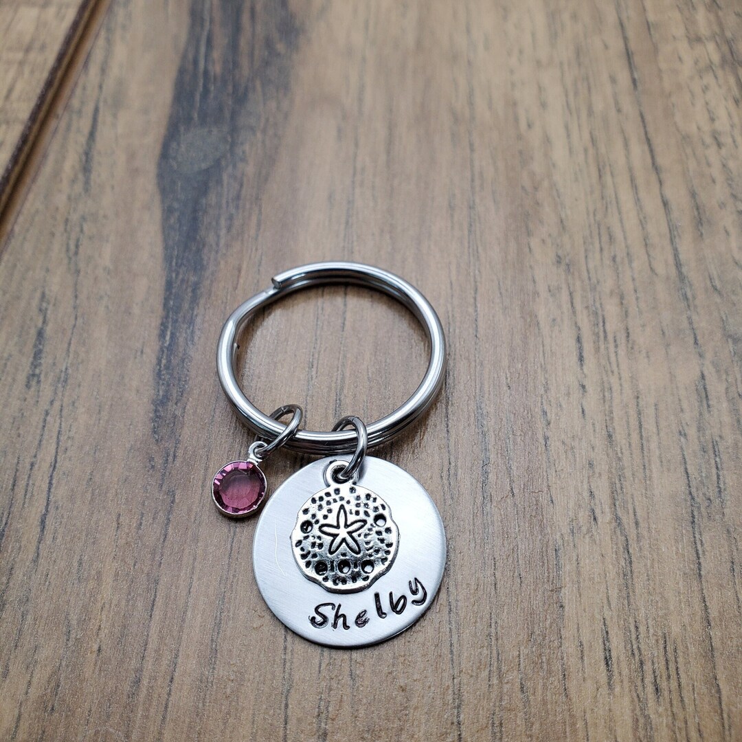 Sand Dollar Keychain, Sand Dollar Gift, Beach Key Ring, Ocean Lover ...