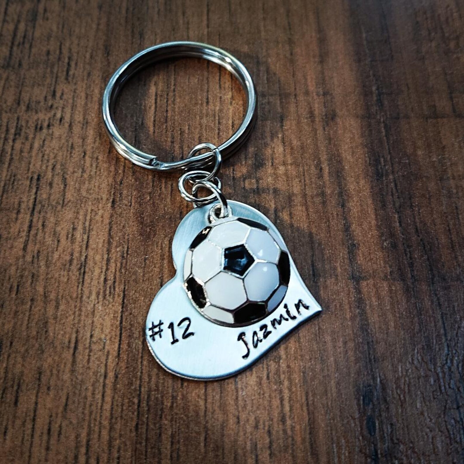 Hand Stamped Personalized Soccer Keychain Girls Soccer Gift - Etsy