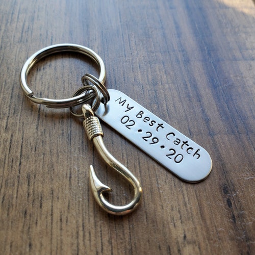 My Best Catch Fishing Keychain Boyfriend Gift Boyfriend - Etsy