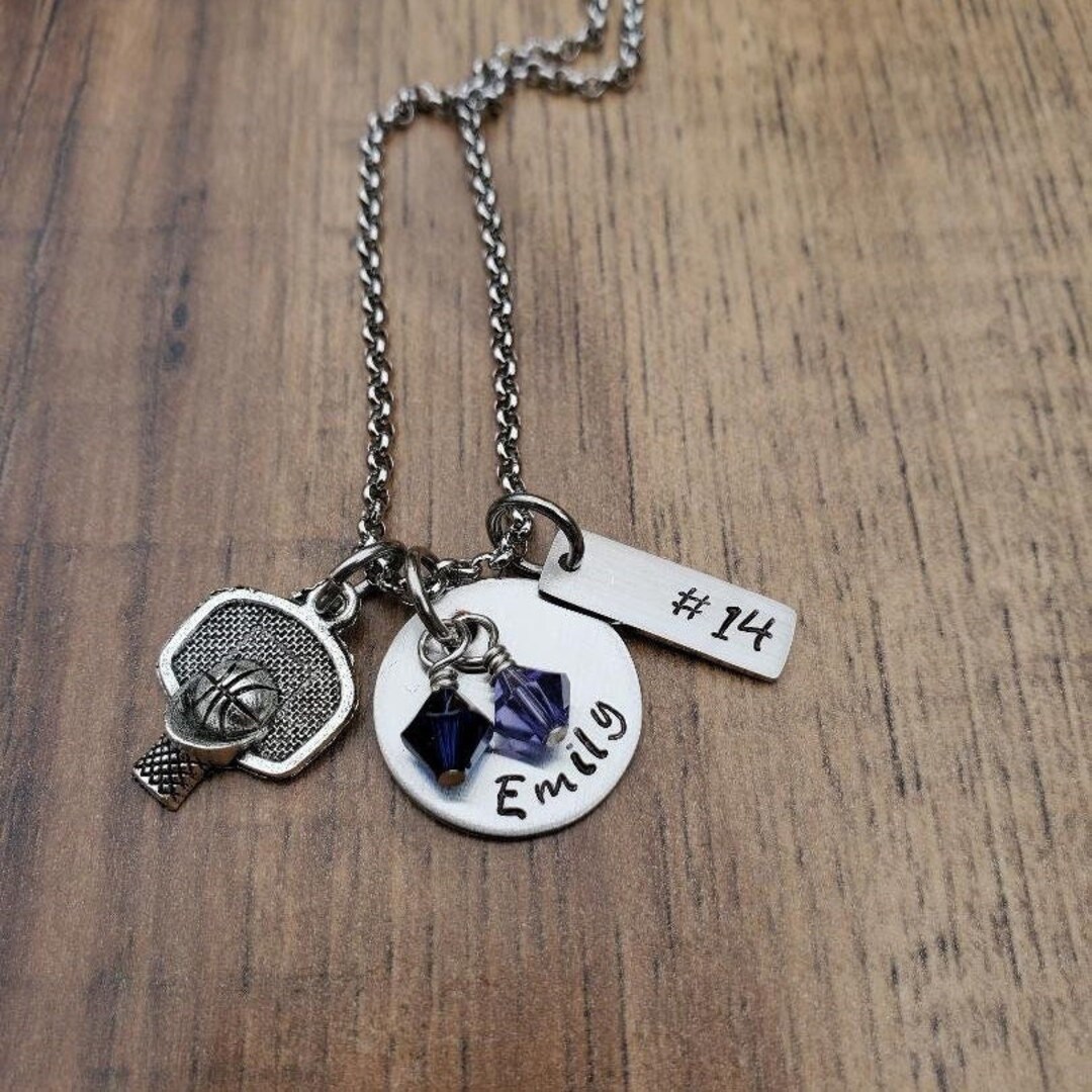 Hand Stamped Personalized Basketball Gift for Girls, Basketball ...