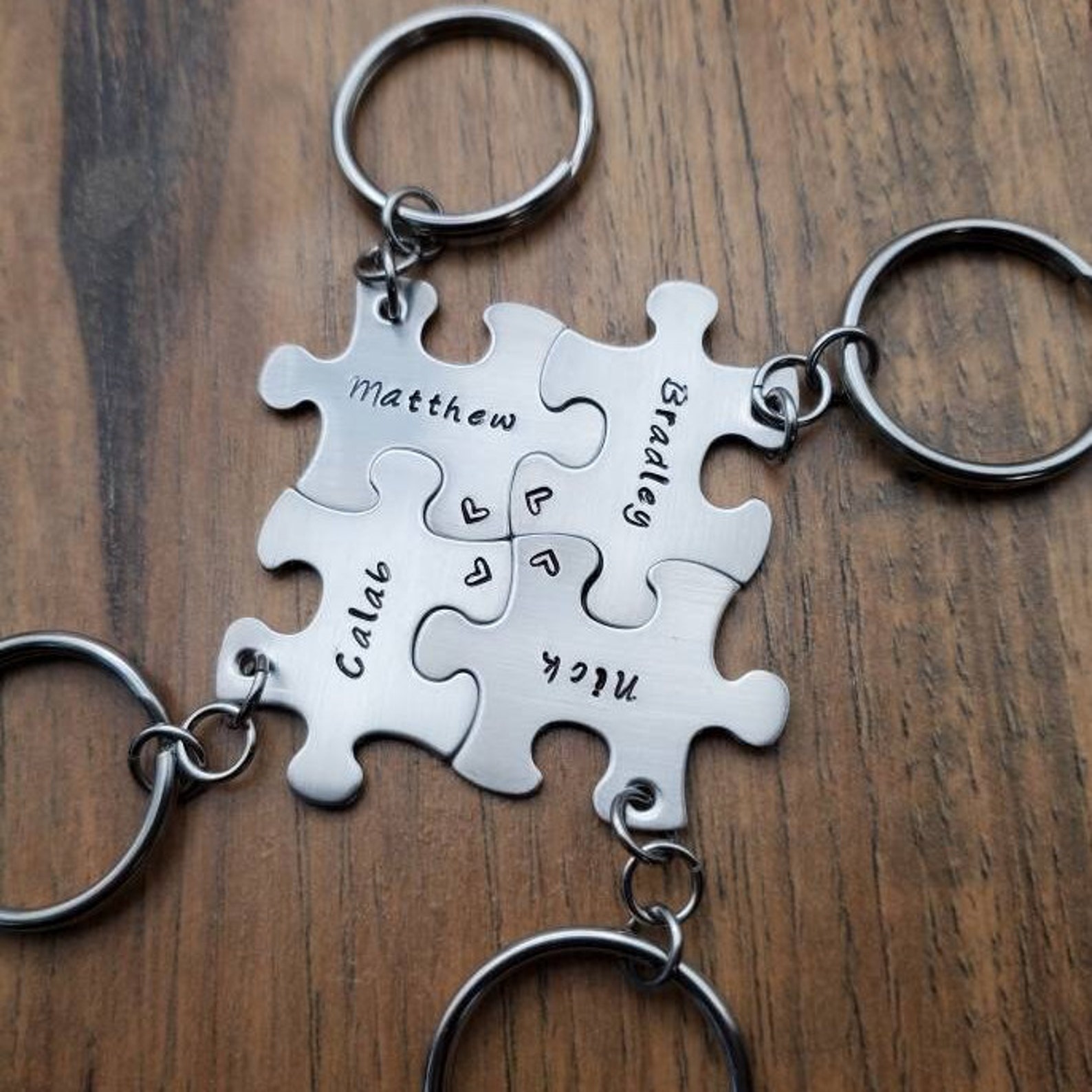 Best Friend Puzzle Piece Keychains, Family Keychains, Bridal Party ...