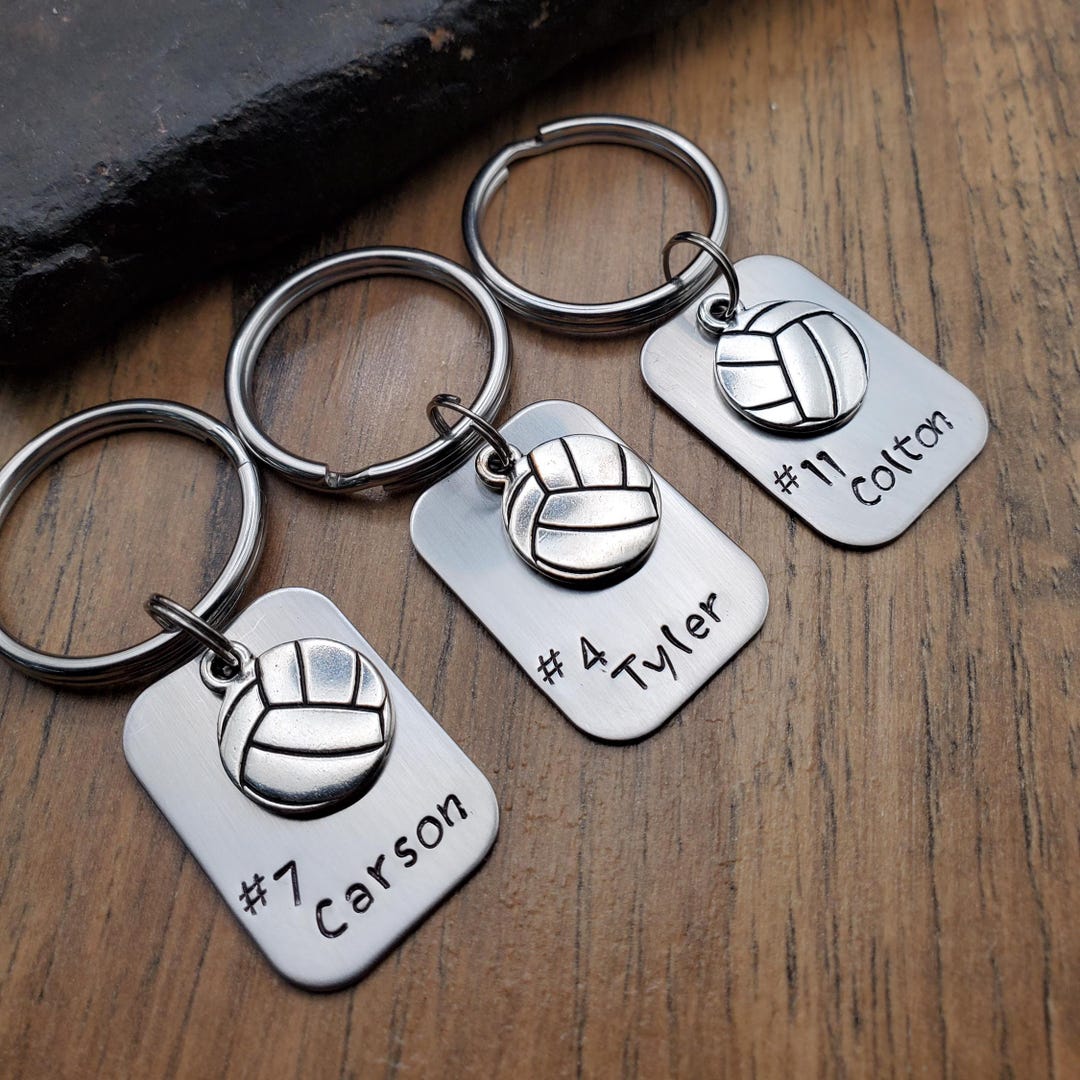 Volleyball Keychain, Personalized Volleyball Gift for Boys, Senior ...