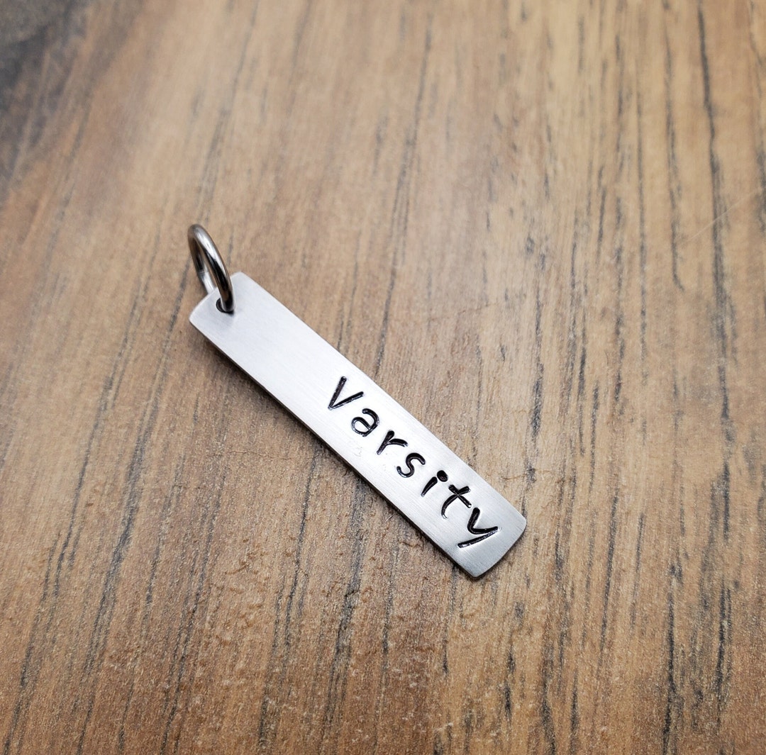 Varsity Charm, High School Gift, Sports Varsity Keychain, Add to Any ...