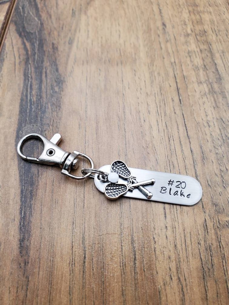 Lacrosse Keychain LAX Keychain Lacrosse Gifts Senior - Etsy