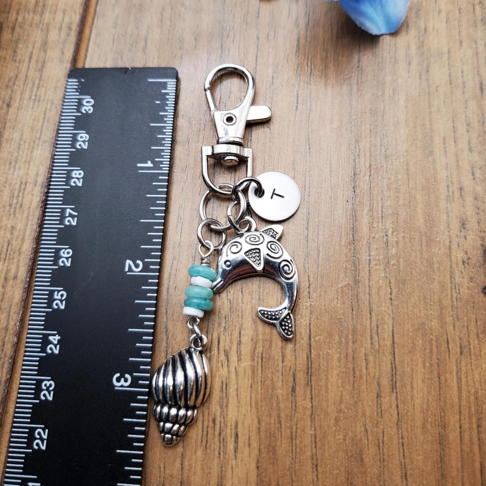 Dolphin Keychain, Dolphin Gift, Beach Key Ring, Ocean Lover Gift, Bag ...