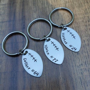 Football Senior Gift, Football Team Gifts, Football Keychain, Hand ...