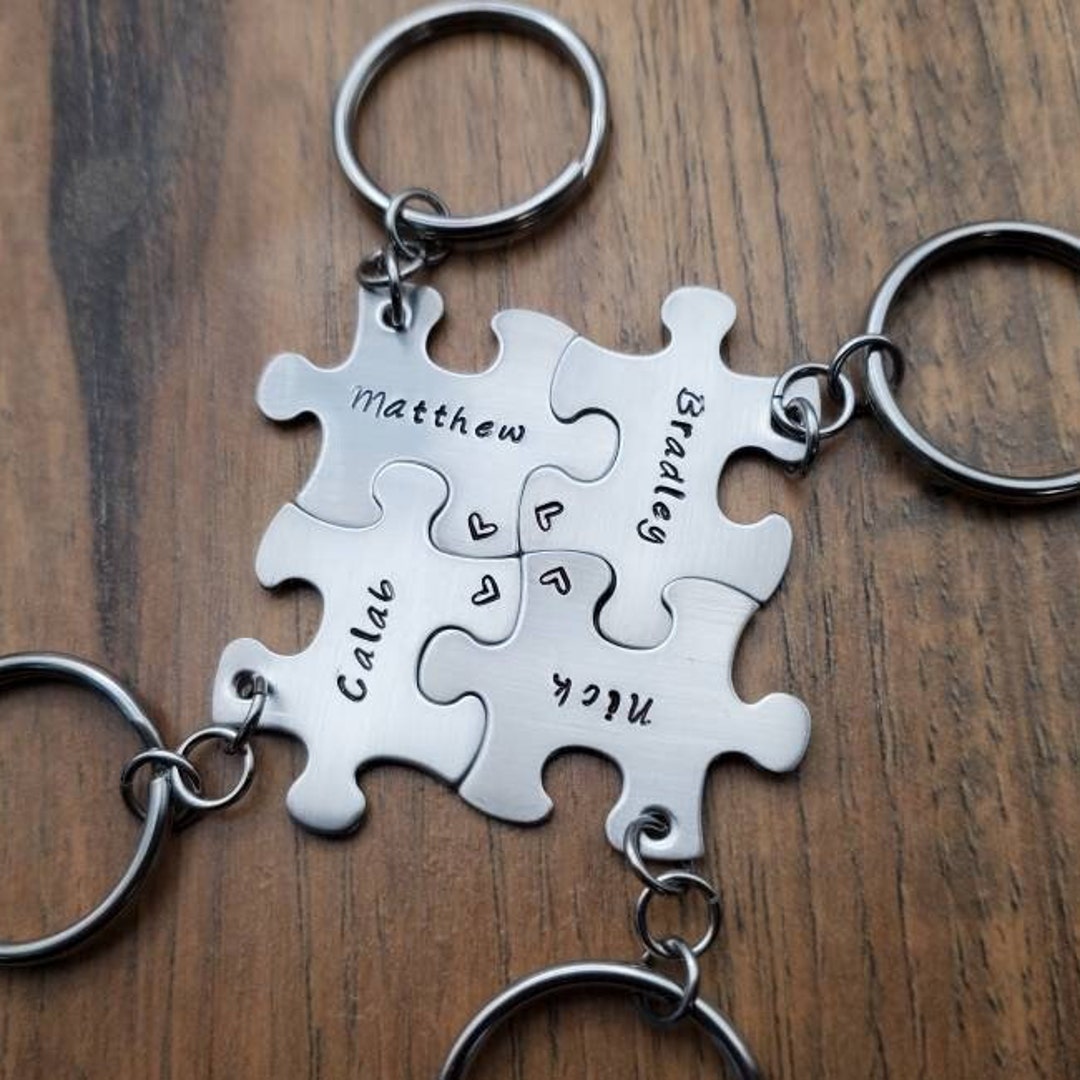 Personalized Family Keychains, Puzzle Piece Keychains, Best Friends ...