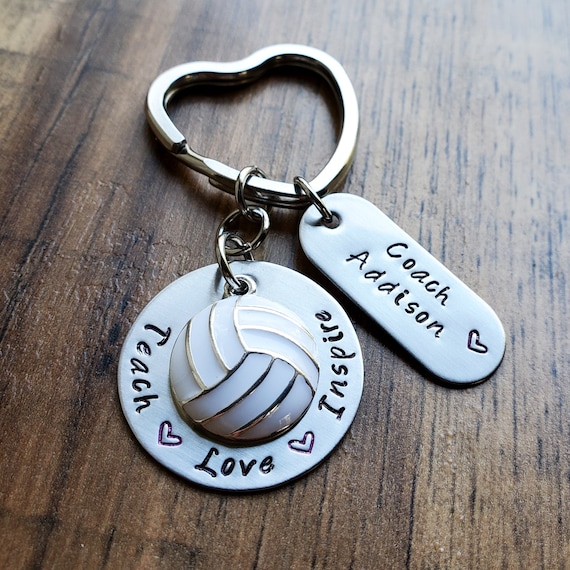 Volleyball Coach Gift Volleyball Coach Keychain - Etsy