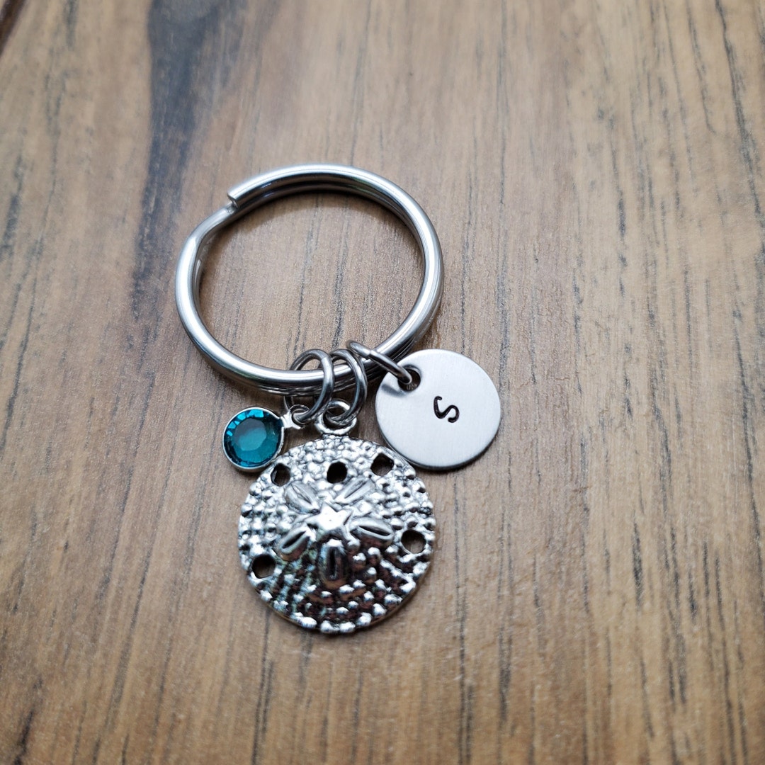 Sand Dollar Keychain, Sand Dollar Gift, Beach Key Ring, Ocean Lover ...