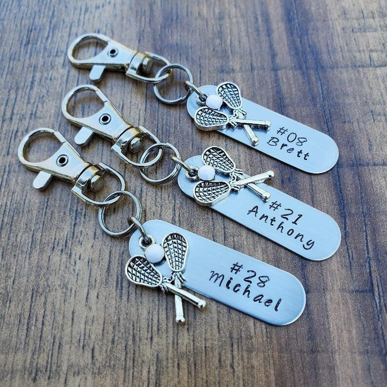 Lacrosse Keychain LAX Keychain Lacrosse Gifts Senior - Etsy