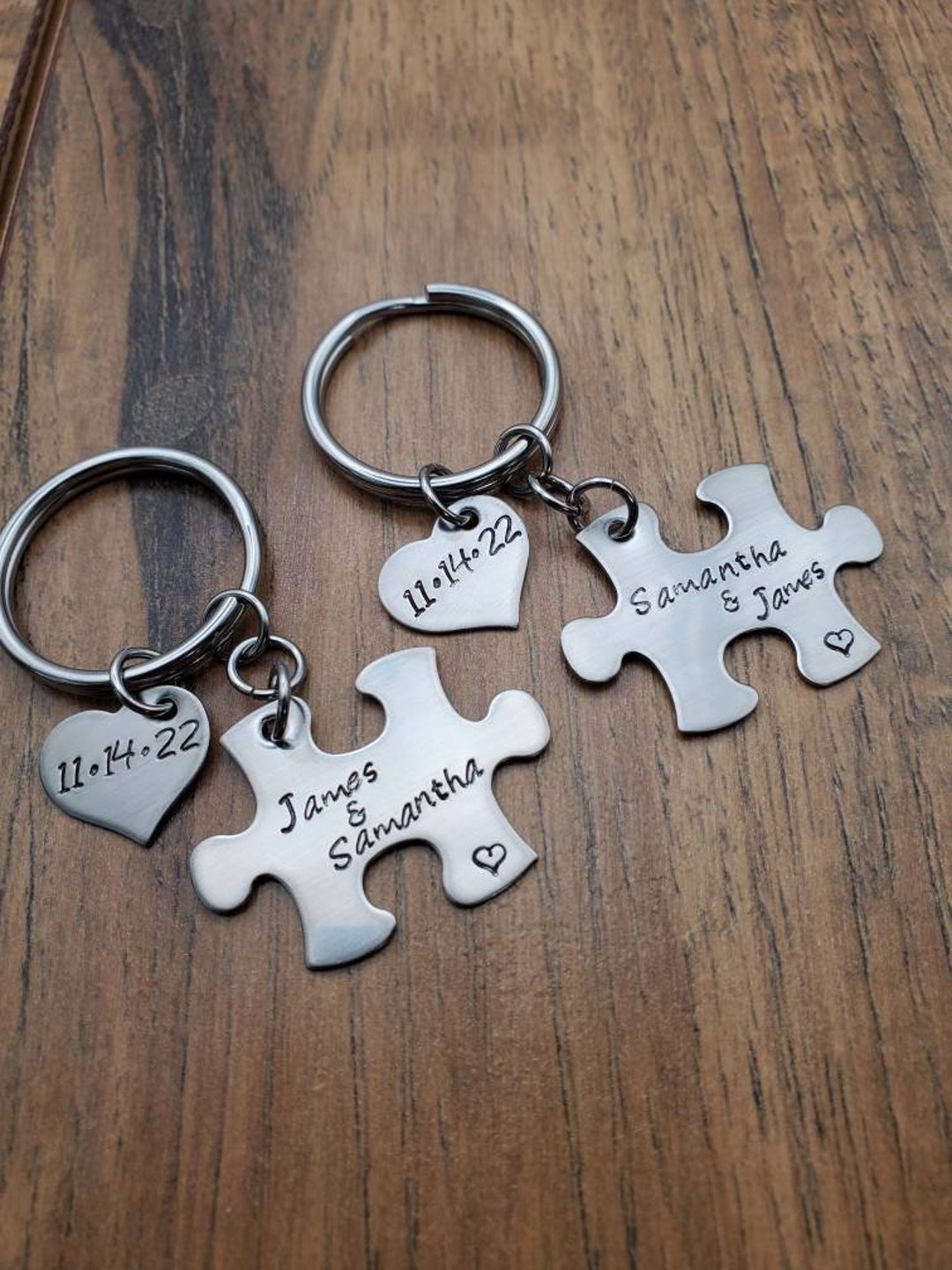 Couples Puzzle Piece Key Chains, Anniversary Gift, Boyfriend Gift ...