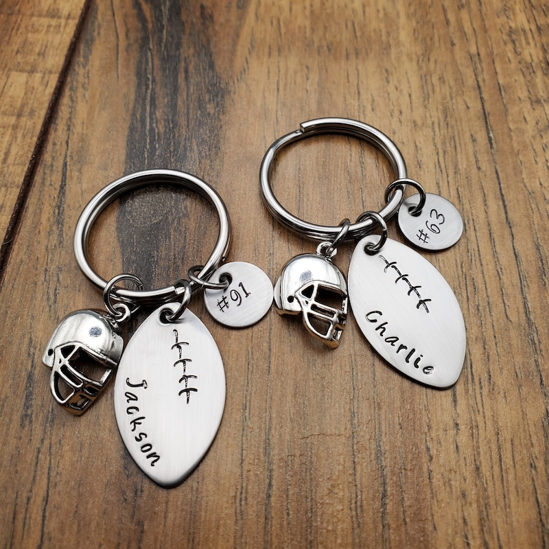 Football Keychain - Etsy