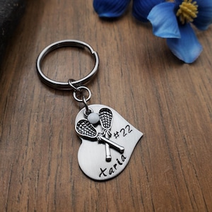 Personalized Lacrosse Bag Tag Keychain, Gift for Player, Girls LAX ...