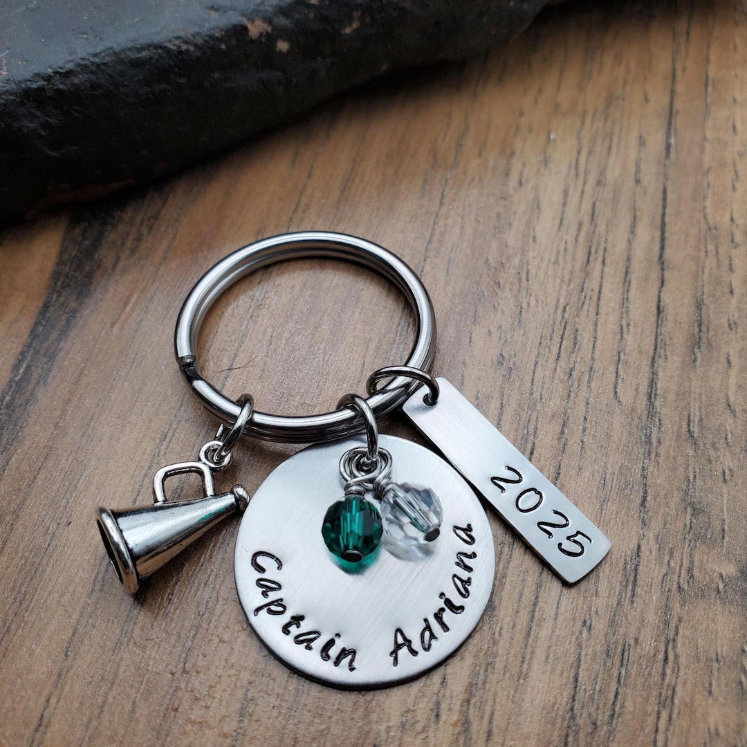 Cheer Captain Keychain, Cheerleader Gift, Cheerleading Gifts, Cheer ...