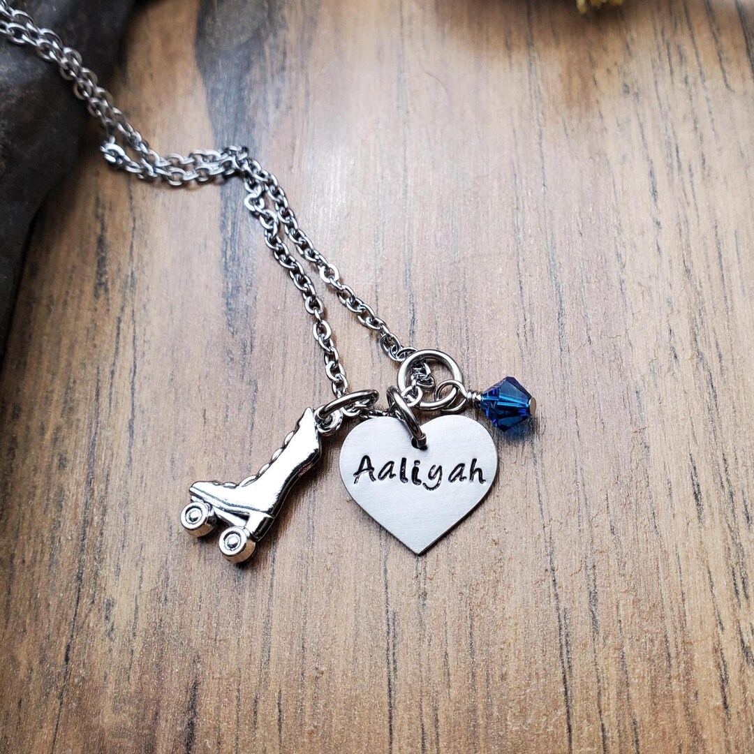 Roller Skate Necklace, Personalized Roller Skate Gift for Girls, Derby ...