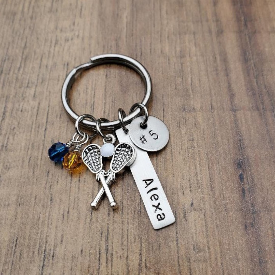 Lacrosse Senior Gift, Lacrosse Keychain, Team Gifts Bulk, Personalized ...