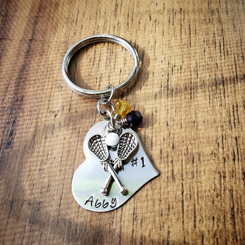 Lacrosse Keychain Girls Lacrosse Keychain Lacrosse Gifts | Etsy