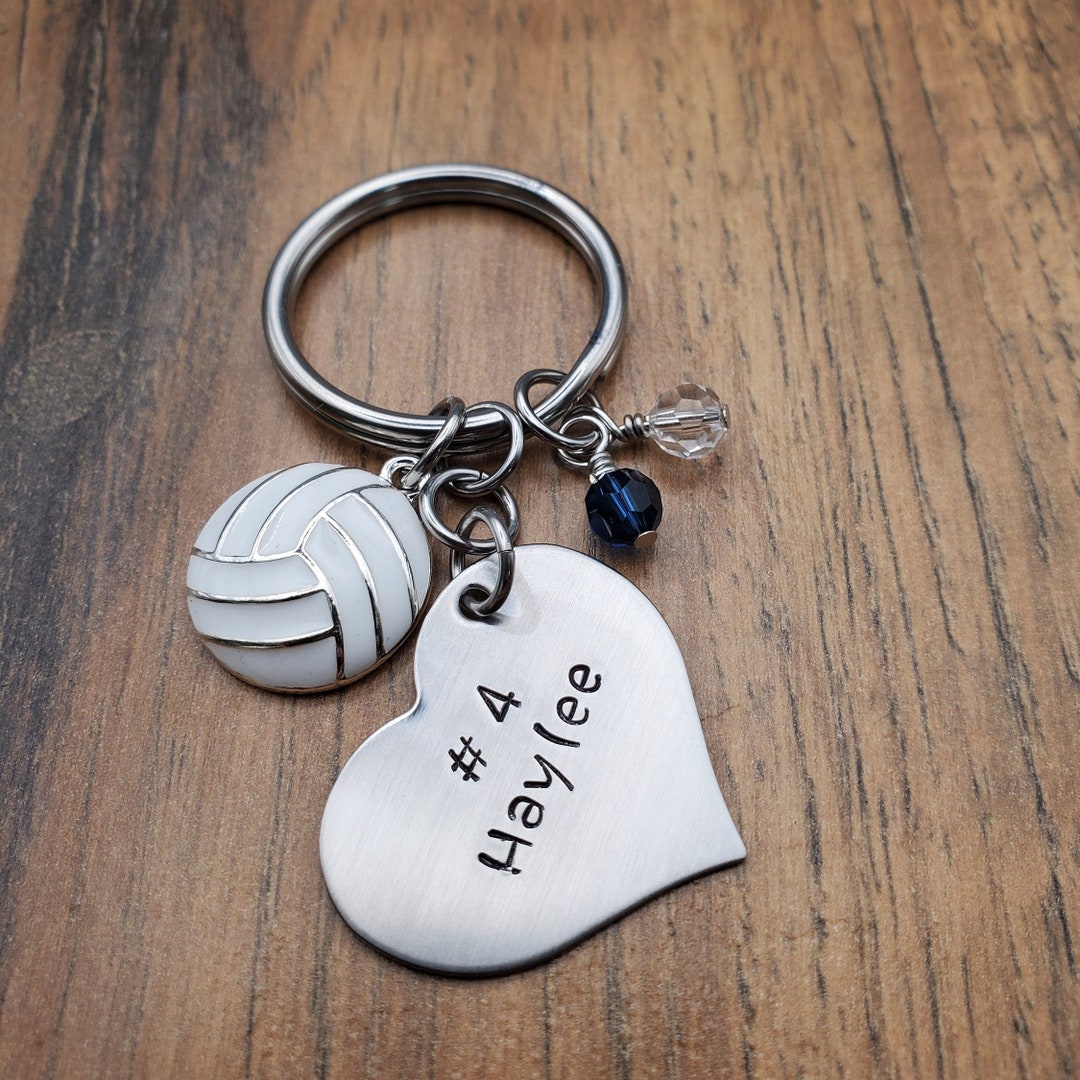 Personalized Volleyball Keychain, Volleyball Team Gift for Girls ...
