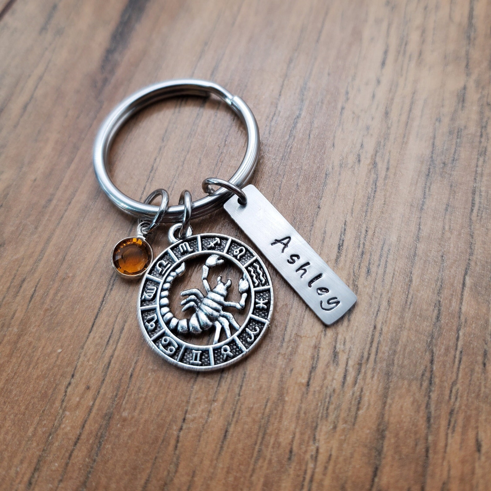 Scorpio Keychain, Scorpio Gift, Zodiac Gifts, Personalized Horoscope ...