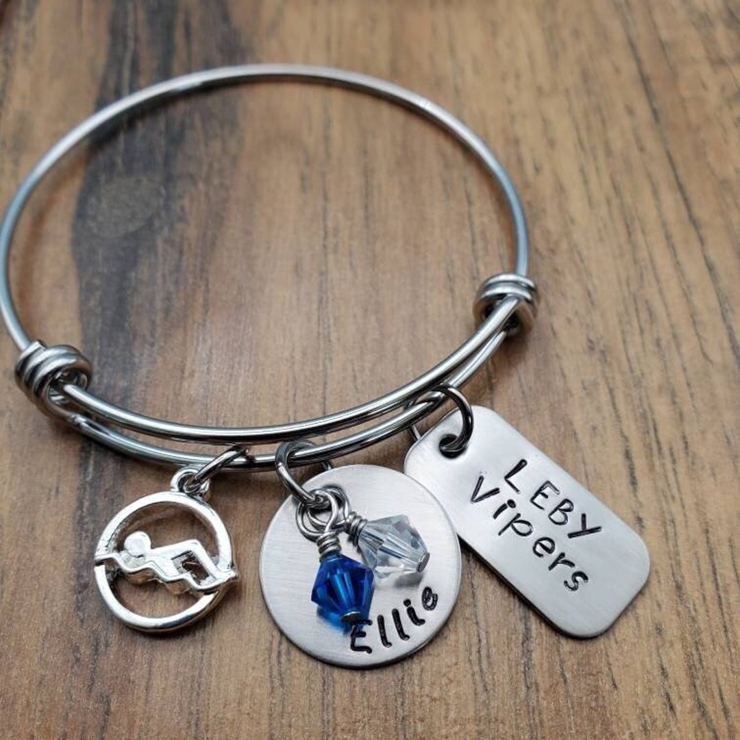 Swim Bracelet, Swim Team Senior Night Gift, Swimmer Bracelet ...