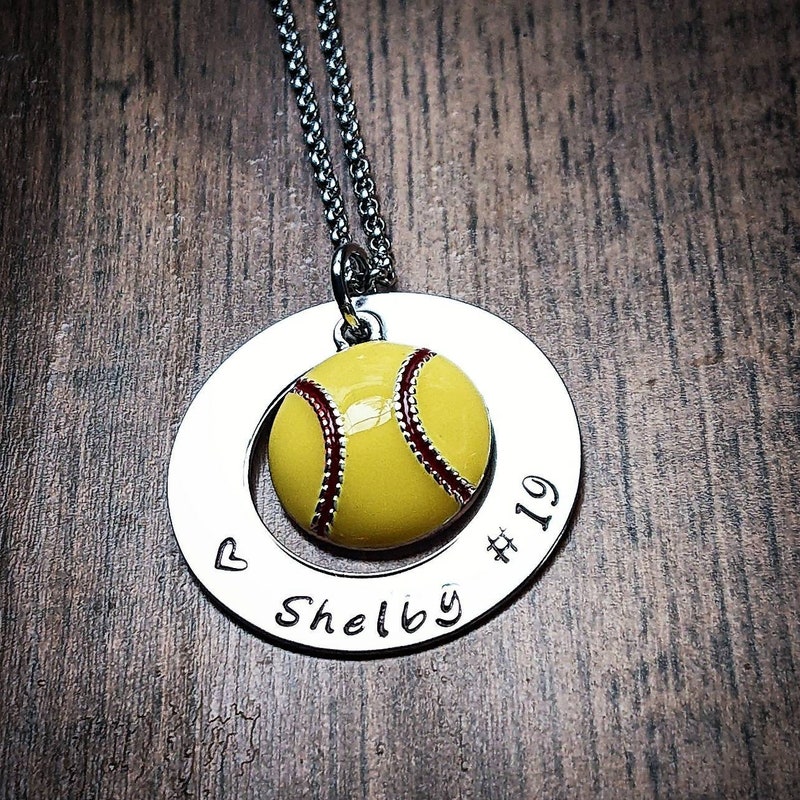 Softball Necklace - Etsy