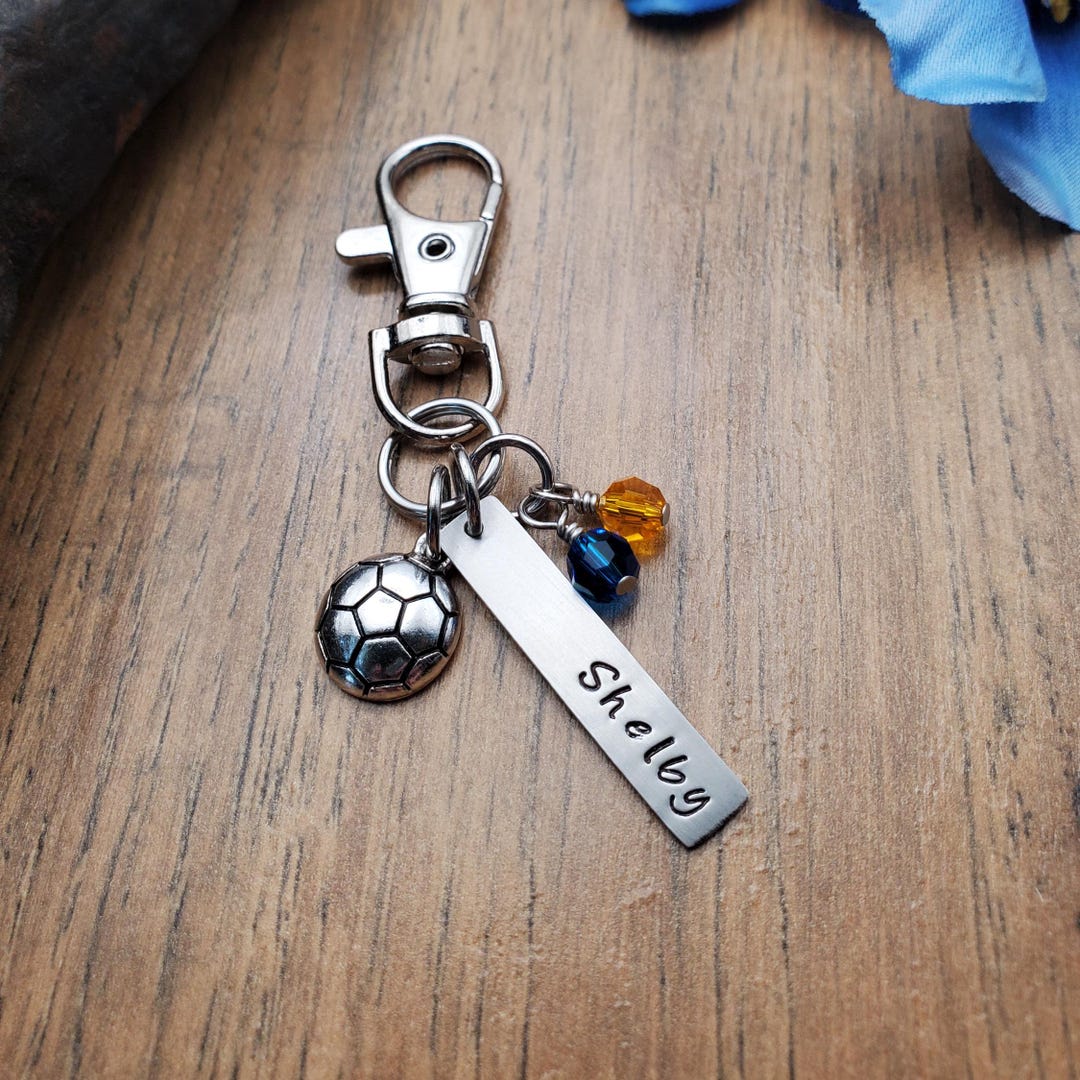 Personalized Soccer Keychain, Soccer Player Gift, Custom Bag Tag - Etsy