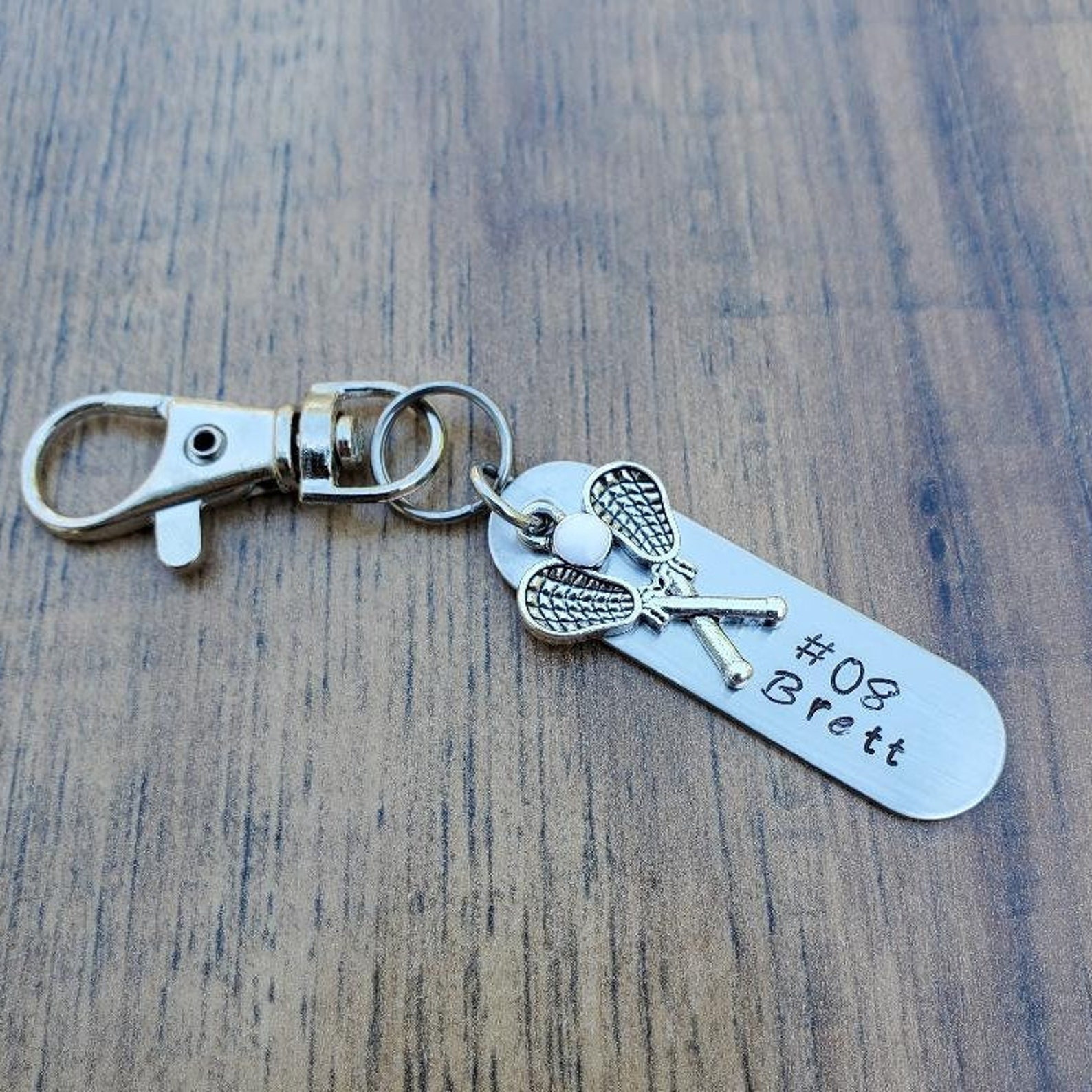 Lacrosse Keychain LAX Keychain Lacrosse Gifts Senior | Etsy