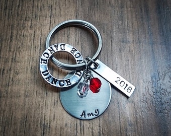 Hand Stamped Personalized Dance Keychain Dancer Gifts | Etsy