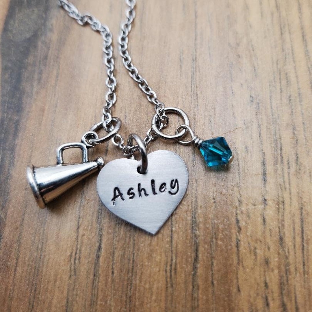 Personalized Cheerleader Necklace, 8th Grade Night Gift, Cheer Squad ...