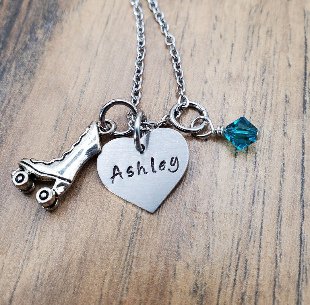 Roller Skate Necklace, Personalized Roller Skate Gift for Girls, Roller ...