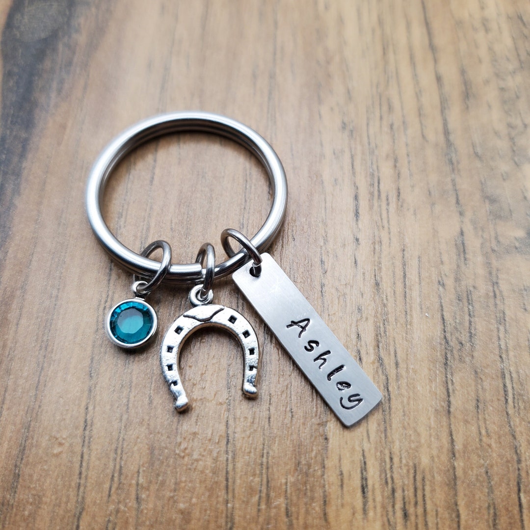 Horseshoe Keychain, Good Luck Gift, Personalized Good Luck Key Ring - Etsy