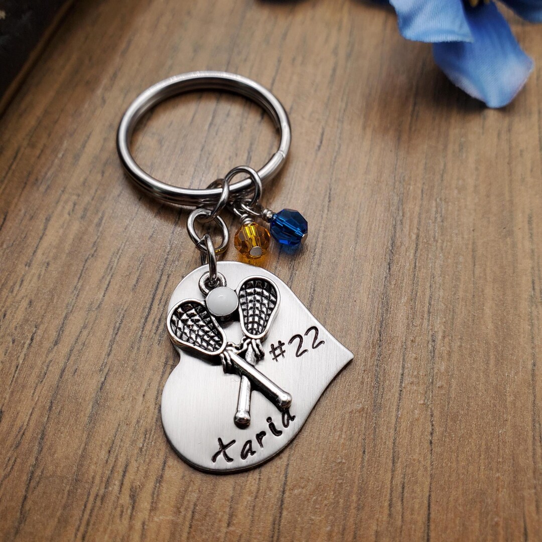 Lacrosse Keychain - Girls Lacrosse Keychain - Lacrosse Gifts - Team ...